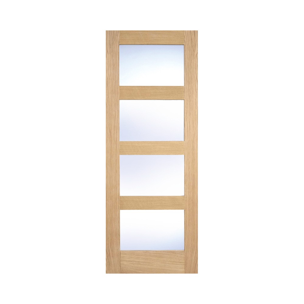 Shaker Glazed 4L Clear | Doors | LPD Doors | Matrix Hardware