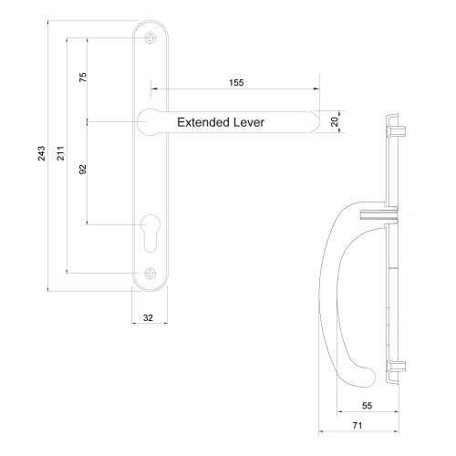 Balmoral Sprung | Multipoint Handle | Fab & Fix | Matrix Hardware