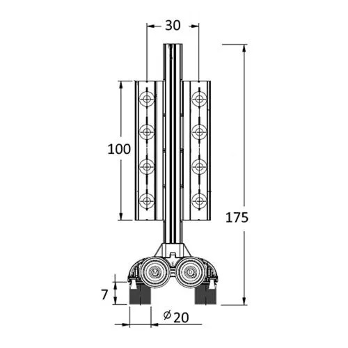 Clearspan for Reynaers CF68 Bi-Fold Doors Bottom Roller