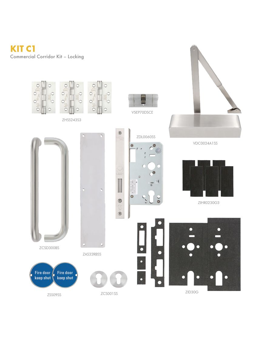 Commercial fire door pack