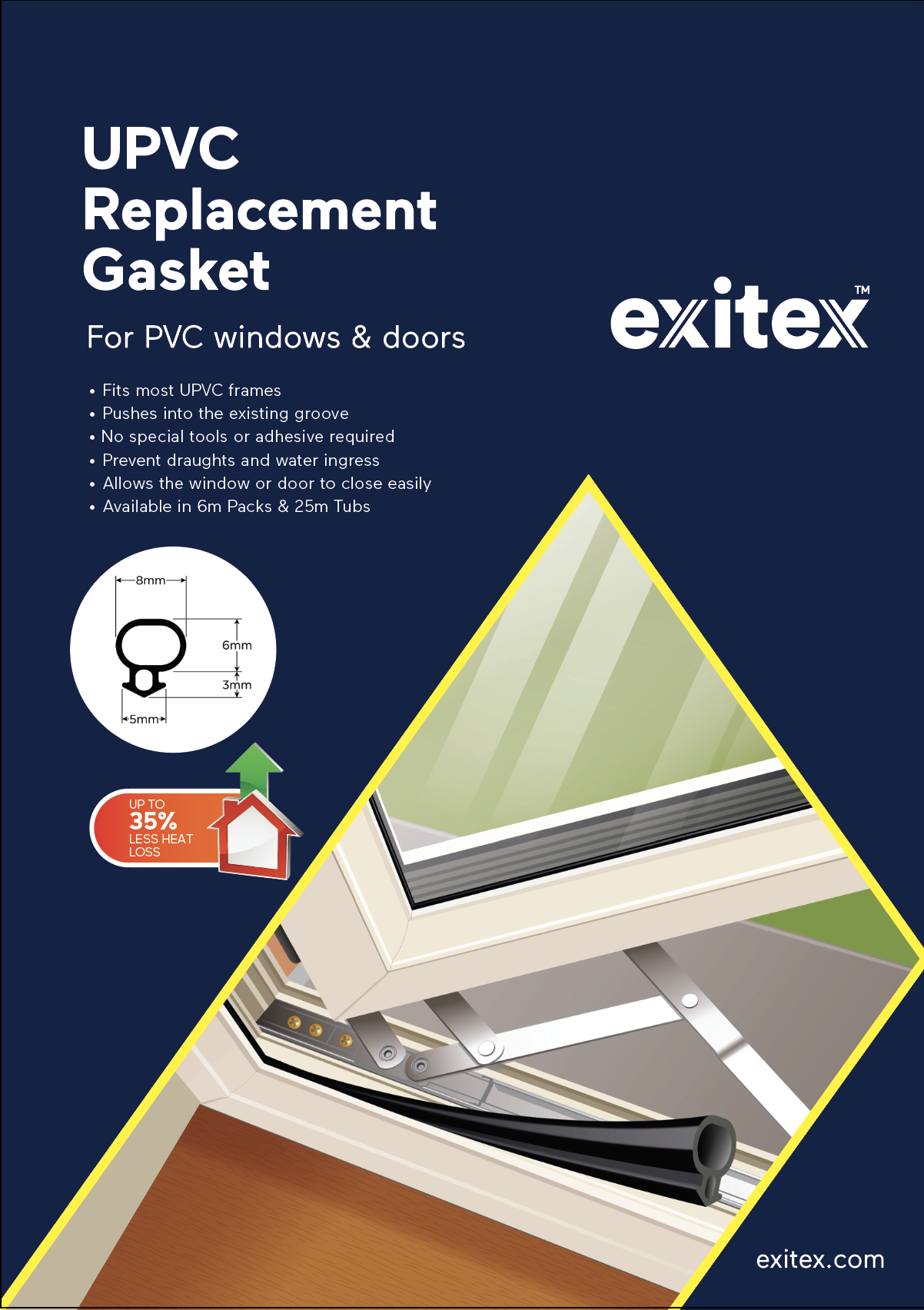 UPVC Replacement Gasket | Gaskets & Seals | Exitex | Matrix Hardware