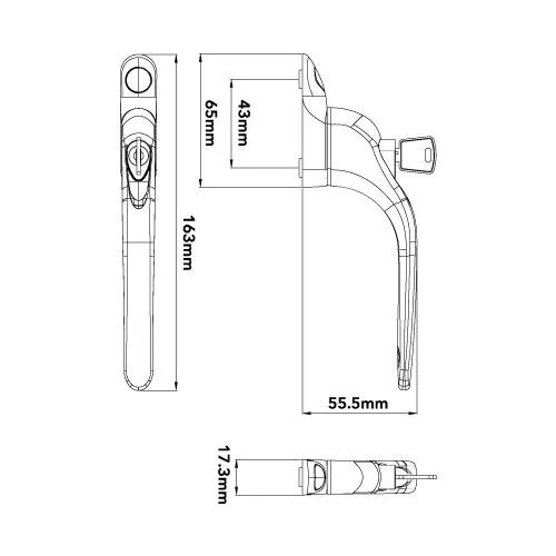 Lite Inline Locking | Espag Window Handle | Matrix | Matrix Hardware