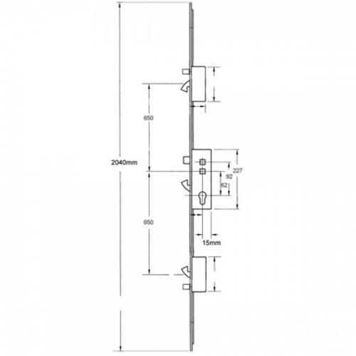 Fullex XL FUXL3H 3 hook 44mm Faceplate